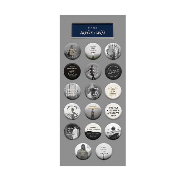 Taylor Swift | Accessories | New Taylor Swift Folklore Album Pin Set ...